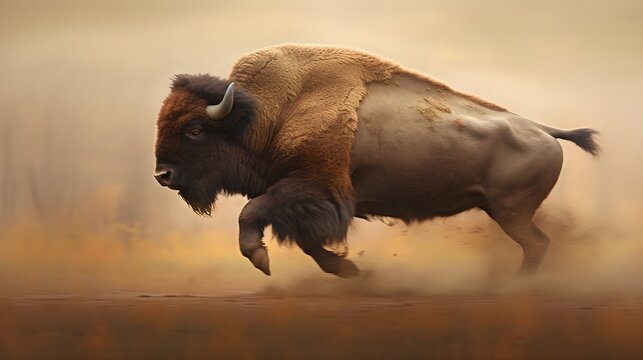 Bison Running