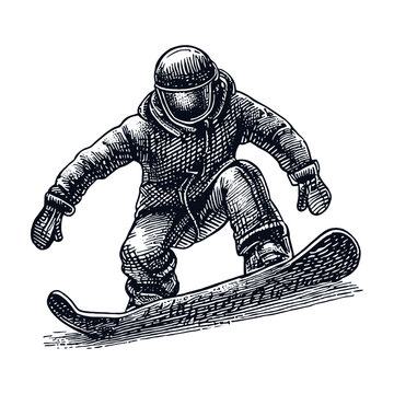 Snowboarding Drawing