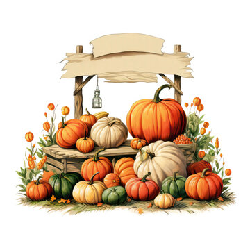 Pumpkin Patch Sign Clipart