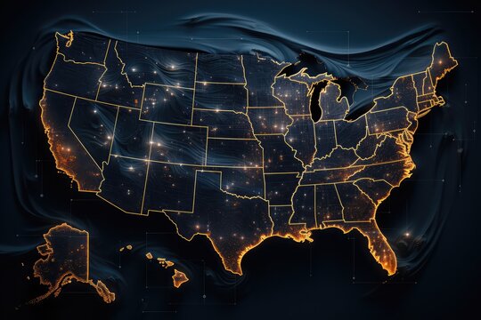 Usa Light Map Images – Browse 16,886 Stock Photos, Vectors, and Video ...