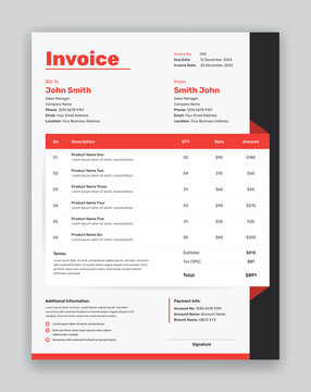 Invoice Template Minimalist Images – Browse 4,447 Stock Photos, Vectors ...