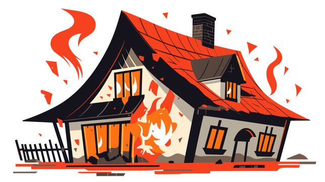 House On Fire Cartoon Images – Browse 13,329 Stock Photos, Vectors, and ...