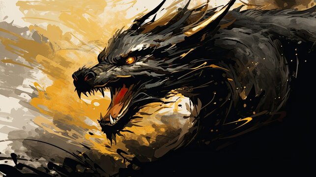 Yellow Dragon Wallpaper
