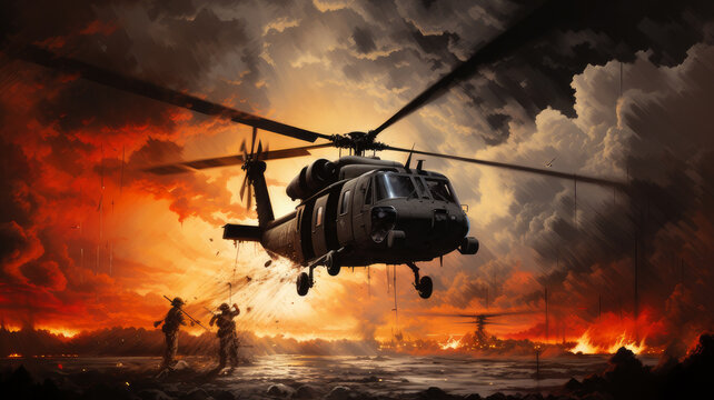 Blackhawk Helicopter Silhouette Images – Browse 458 Stock Photos ...