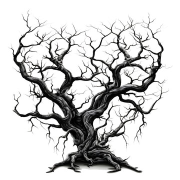 Creepy Dead Tree Tattoo