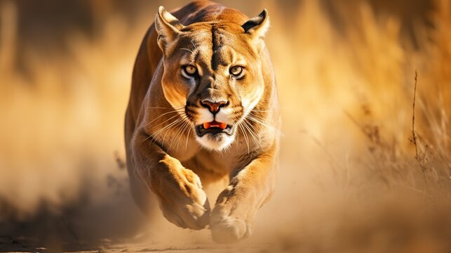 Lion Chasing Prey Wallpaper
