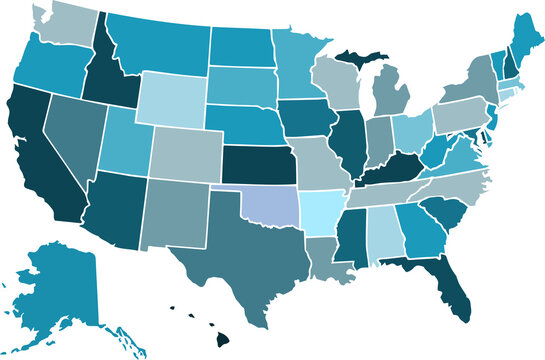 "Usa States Map" Images – Browse 110 Stock Photos, Vectors, and Video ...