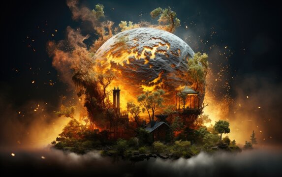 Earth Destroyed By Fire