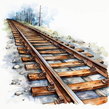 Train Tracks Clip Art