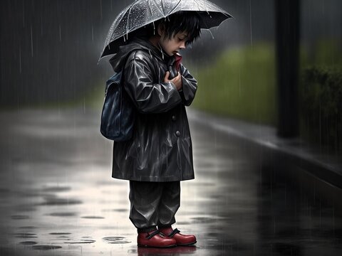 Sad Boy In The Rain