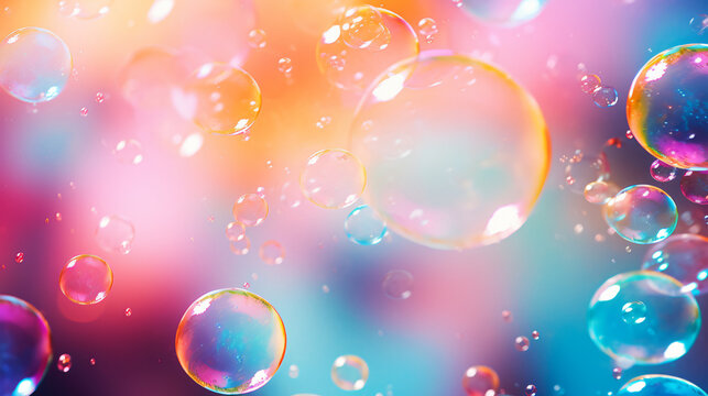 Colorful Moving Bubbles