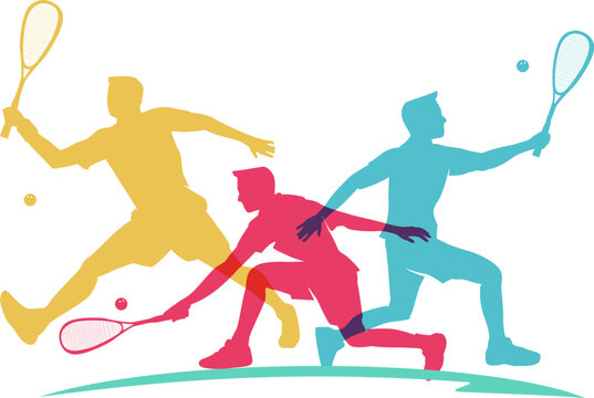 squash player illustration