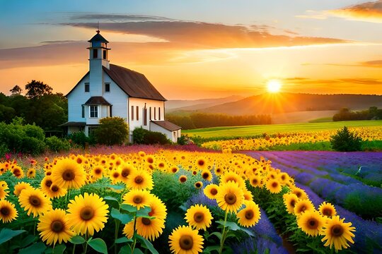 Church In Field Of Flowers Images – Browse 11,697 Stock Photos, Vectors ...