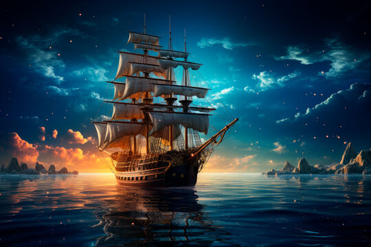 Front Of Boat On Ocean Waves