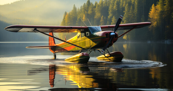 Pontoon Plane On Water