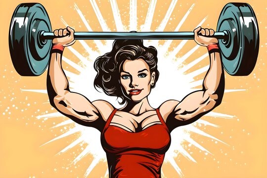 Woman Lifting Weights Cartoon Images – Browse 4,724 Stock Photos ...