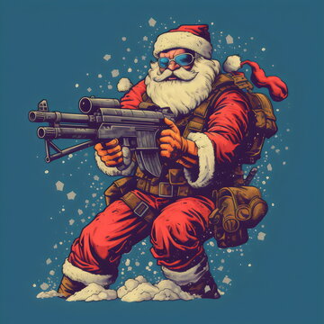 Machine Gun Santa