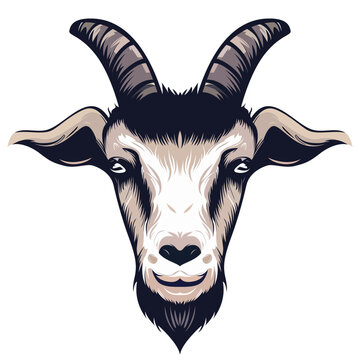 Boer Goat Head Vector