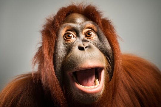 Orangutan Smiling Teeth