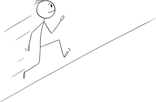 Stick Figure Running Away