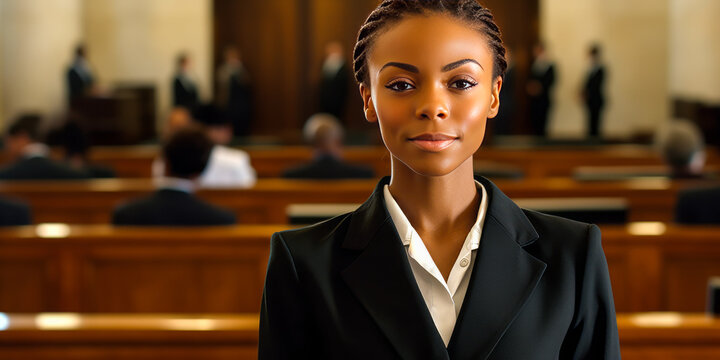 Black Female Lawyer In Court