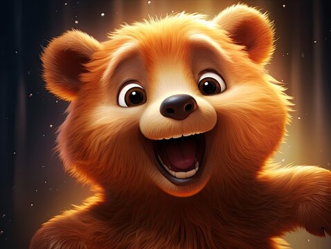 Happy Bear Cartoon