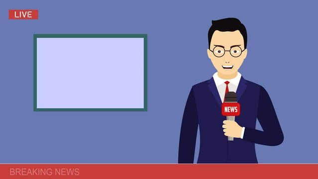 Cartoon news video store