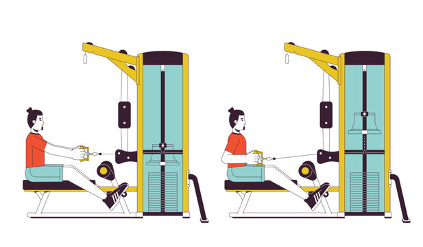 Seated Row Machine Diagram