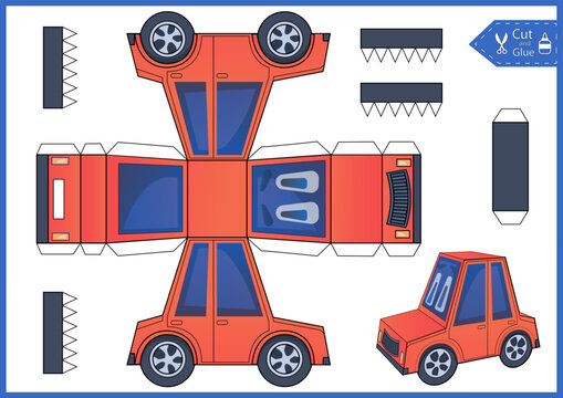 Simple Papercraft Car Templates