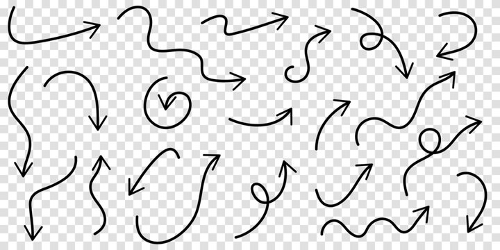 Hand Drawn Arrow Transparent Images – Browse 6,717 Stock Photos ...