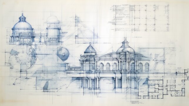 Church Blueprint Background