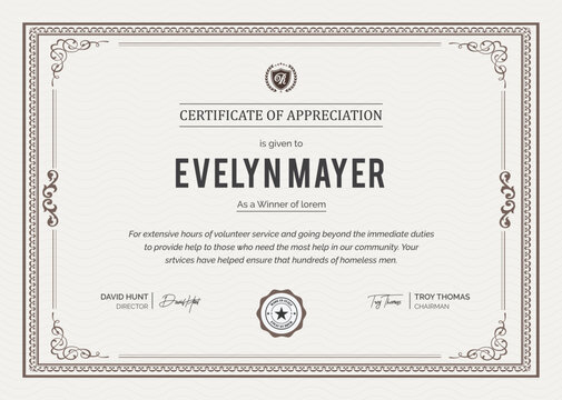 Certificate Design Template Sertifikat Images – Browse 647 Stock Photos ...