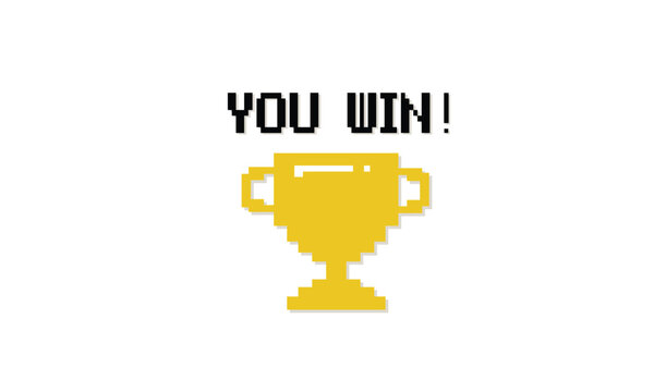 you win background pixel