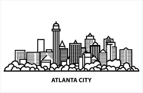 Atlanta Skyline Outline Images – Browse 281 Stock Photos, Vectors, and ...