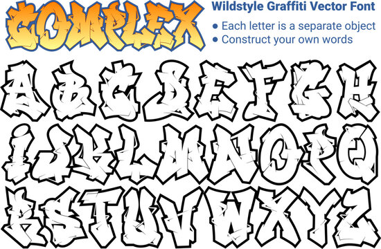 Graffiti Alphabet Bubble Letters A Z