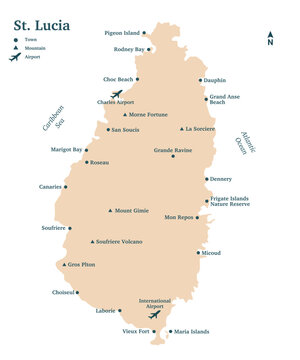 St Lucia Map Images – Browse 2,067 Stock Photos, Vectors, and Video ...