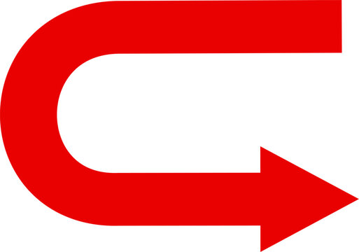 Red U Turn Arrow