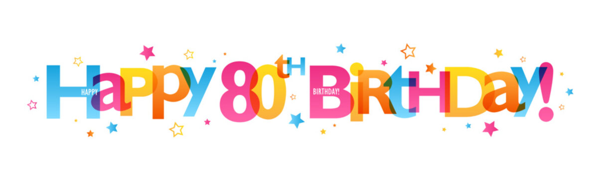 Happy 80th Birthday Clipart