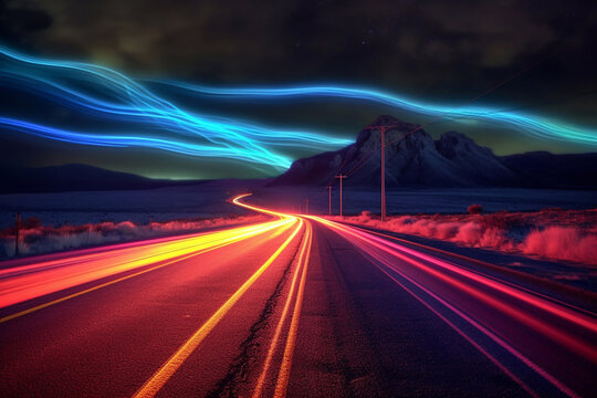 Night Road Wallpaper Hd