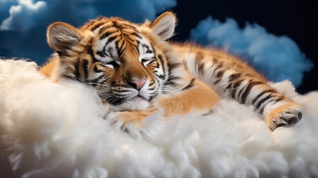 Sleeping Baby Tiger Wallpaper