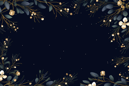 Dark Blue Christmas Background
