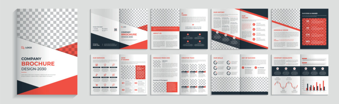 Company Profile Template Editable Red Images – Browse 405 Stock Photos ...