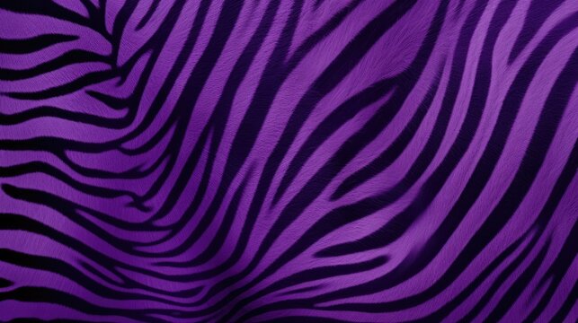 Panoramic Purple Zebra Pattern