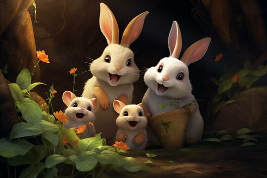 "Rabbit Family" Images – Browse 336 Stock Photos, Vectors, and Video ...