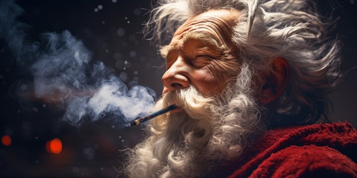 Santa Claus Smoking Pot