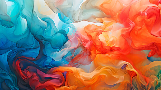 Complementary Color Abstract Paintings