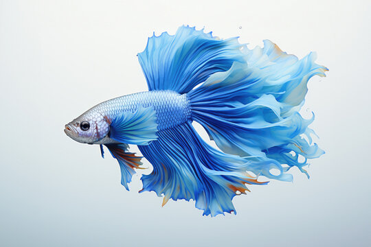 White Fighter Fish Wallpaper