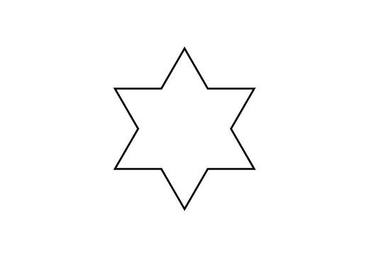 6 Point Star Printable Six Point Vector PNG Images, Heavenly Six