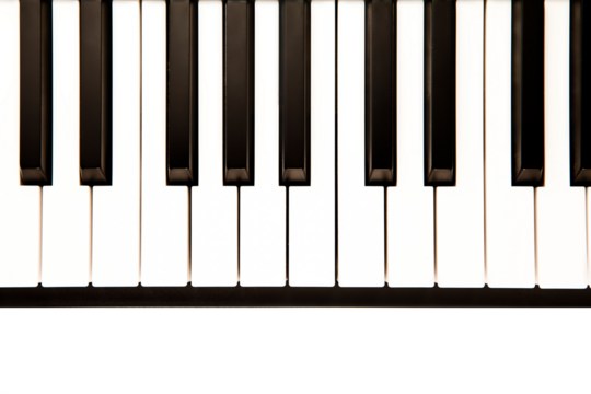 Floating Piano Keys on Transparent Background Creative Digital Art ...