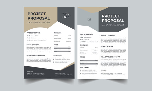 Indesign Project Proposal Template Images – Browse 1,422 Stock Photos ...